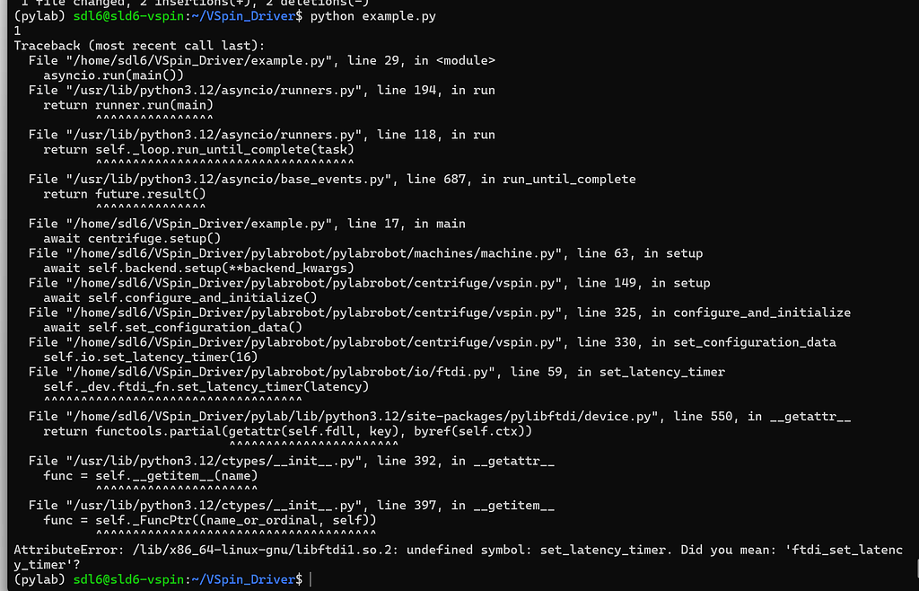 Error when using centrifuge on linux - General - PyLabRobot Forums